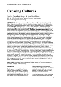 Crossing cultures | London Met Repository